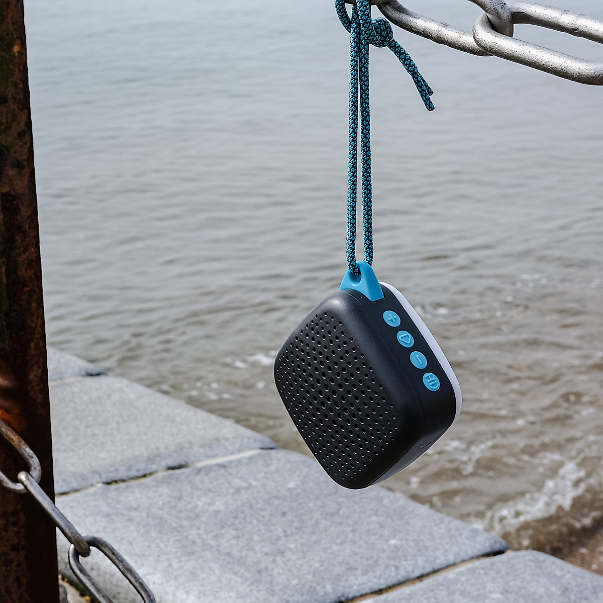 BoomPods Rhythm -Alexa Waterproof Bluetooth Speaker - Alexa, Waterproof 1m, Light Function, Volume, Skip Tracks, Voice Assistant