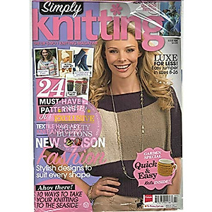 SIMPLY KNITTING, JULY, 2013 ISSUE, 108 (THE UK'S NO.1 KNITTING MAGAZINE)