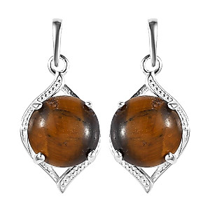 SHOP LC Tiger's Eye Drop Earrings for Women Jewelry 925 Sterling Silver Jewelry Birthday Gifts for Women