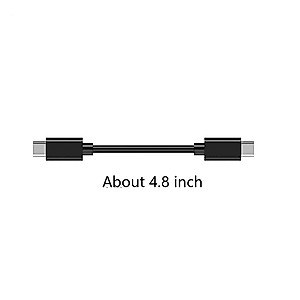 USB C to USB C Data Cable Short Charging Cable(About 4.8 inch)Type C high Speed Charger Cable Support USB 3.0 Data Transmission and QC PD Fast Charge Compatible with Smartphones, laptops (4.8)