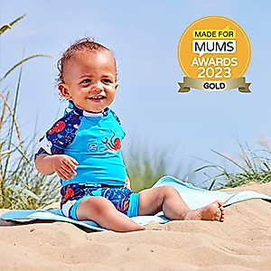 Splash About Happy Nappy Sunsuit with Swim Diaper Under The Sea 12-24 Months