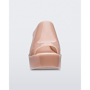 Melissa Women's Mule Platform Clogs, Beige, Pink, 8 Medium US