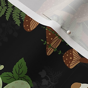 Spoonflower Fabric - Mushroom Garden Mushrooms Printed on Petal Signature Cotton Fabric Fat Quarter - Sewing Quilting Apparel Crafts Decor
