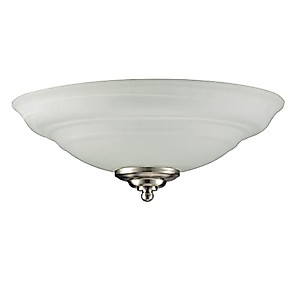 Lift Bridge Kitchen & Bath Decorative Round 70 CFM Bathroom Ceiling Ventilation & Exhaust Fan with Light and Glass Globe, Quiet 2.0 Sones Bath Fan