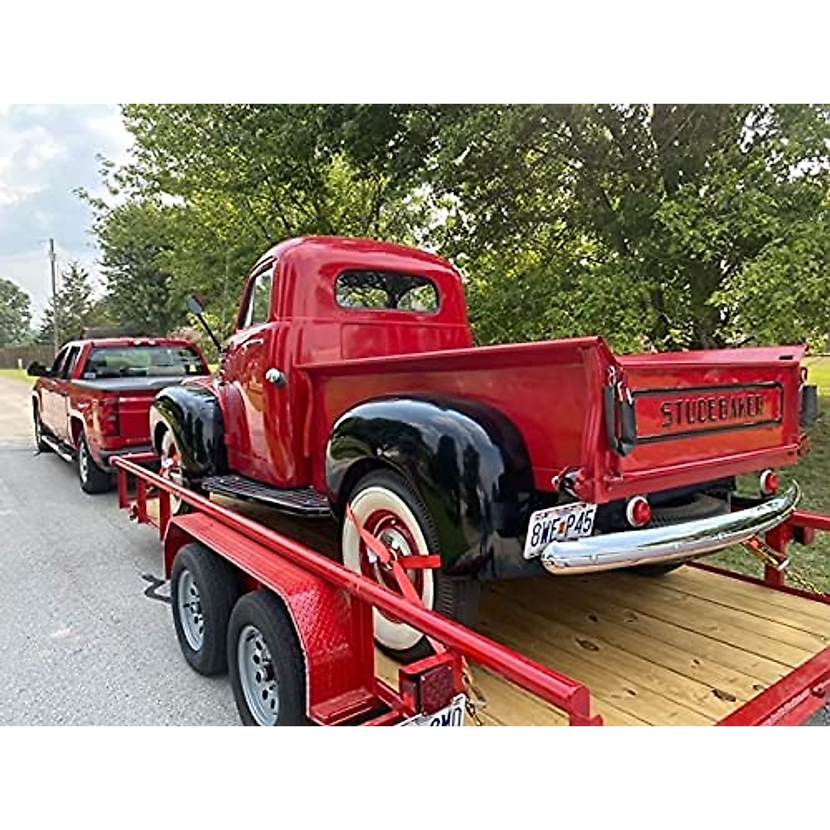 RYTASH Car Tie Down Straps for Trailers - Tire Straps with Chain Anchors - 4 Pack -Heavy Duty Ratchet Straps - Industrial Grade - 2" x 96" - Compatible with Car, Trucks, SUV, UTV, ATV - 3300 LB Load