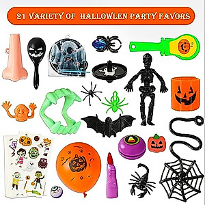 Max Fun 132pcs Halloween Party Toys Assortment for Kids Halloween Party Favors Prizes Box Toy Assortment Classroom Trick Treating Halloween Treasure Box Toys(Random)