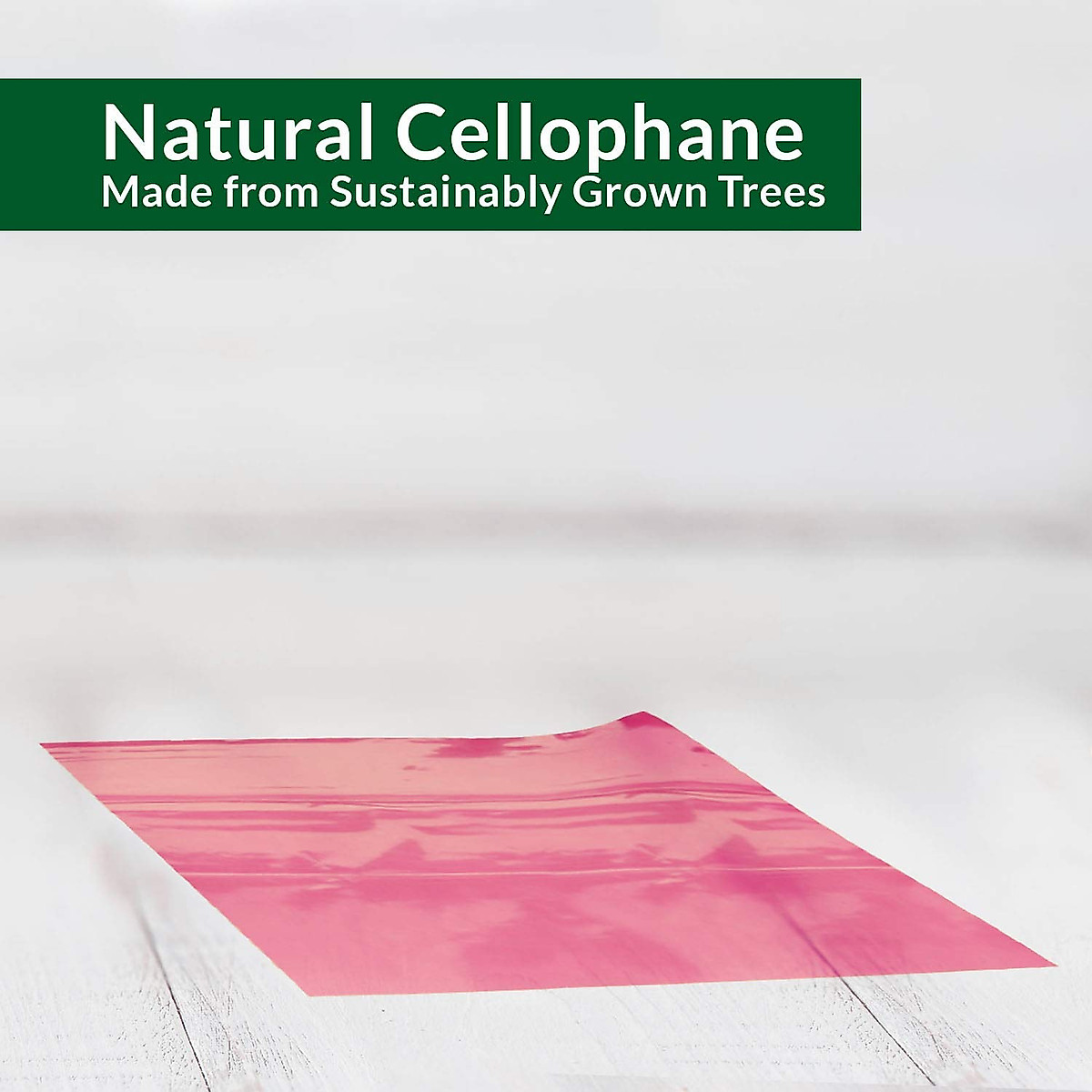 Oasis Supply Twistable Cellophane Wrappers for Candy, Holds Tight, for All Soft or Hard Candies, 4 x 4" 500 Sheets, Pink