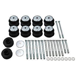 KF04060BK Body Mount Bushing Kit,Compatible with Ford F250 F350 Super Duty 2008-2016 2WD 4WD，Black