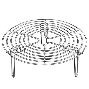 Healeved Round Steamer Rack Stainless Steel Canning Rack Cooling Rack for Steaming Cooking and Baking
