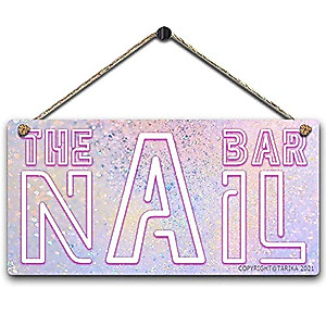 The Nail Bar 12.5X25 CM Vintage Look Decoration Art Hanging Sign for Home Kitchen Bathroom Farm Garden Garage Inspirational Quotes Wall Decor