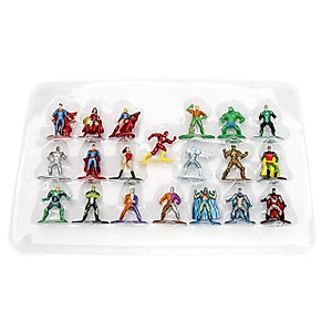 Jada Toys DC Comics 1.65" Die-cast Metal Collectible Figures 20-Pack Wave 1, Toys for Kids and Adults, Multi-Color (84409)