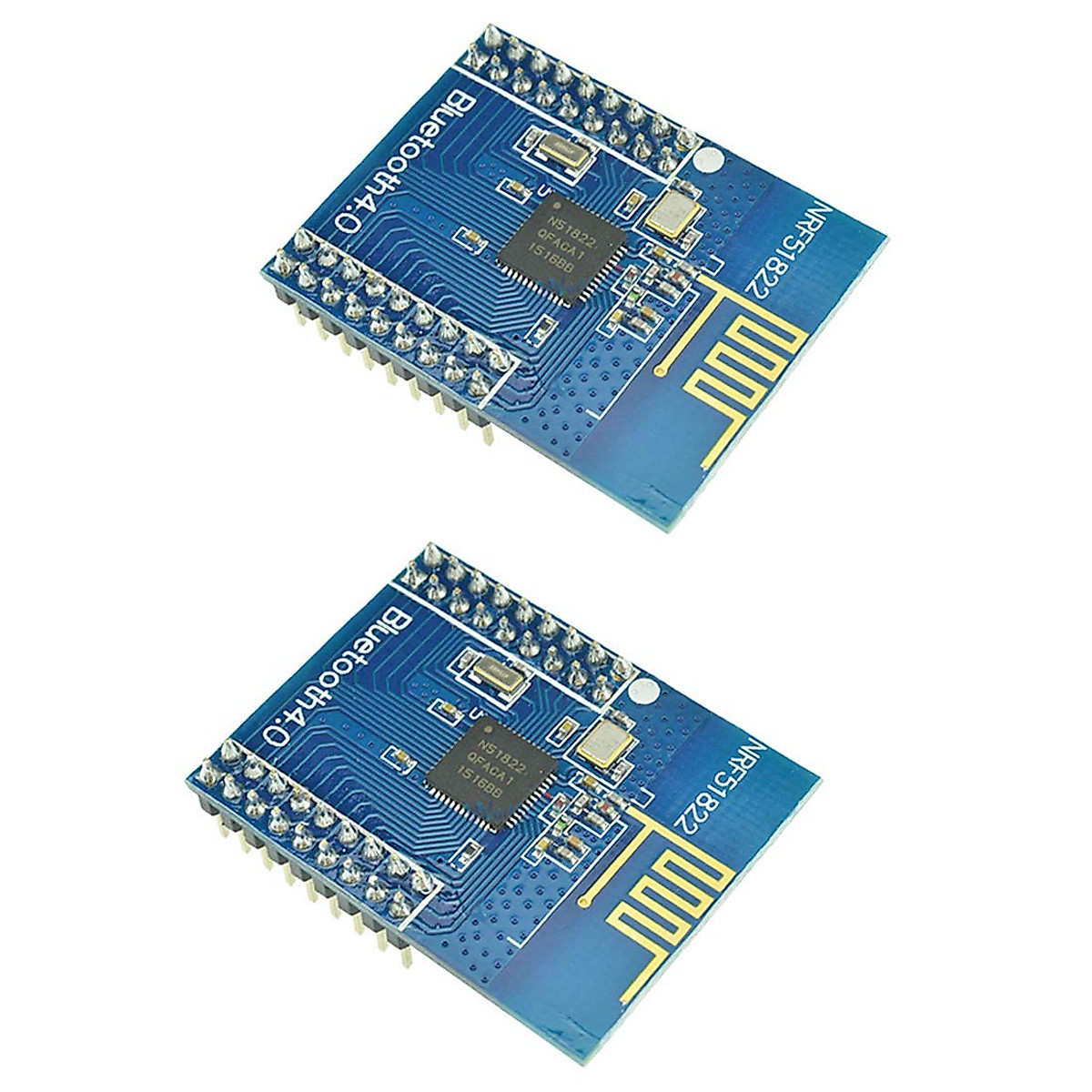 Hailege 2pcs NRF51822 CORE51822 2.4GHz BT4.0 Wireless Bluetooth Module Bluetooth 4.0 Communication Board RF Transceiver Controller Antenna SPI I2C UART