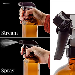 Cornucopia Brands 3-Setting Mist Spray & Stream Sprayer Replacement Parts (6-Pack); Fits Standard 8oz / 16oz Boston Round 28/400 Neck Bottles