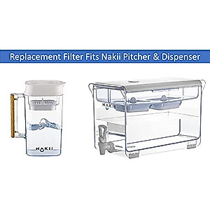 Nakii Water Pitcher Replacement Filter for NFP-100, 3 Count
