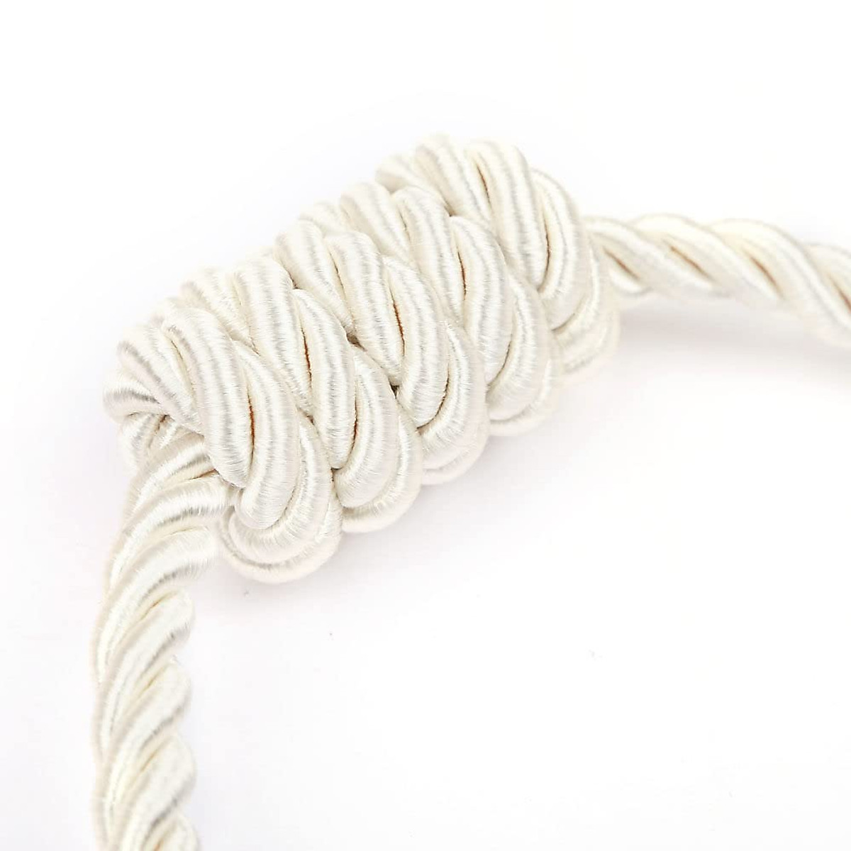 1Pc Magnetic Curtain Tieback Hanging Ball Hold-Back Clip Window Drape Buckle Rope Tie Backs Curtains Holder Accessory,Beige,2Pcs