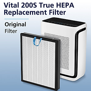 Vital 200S Replacement Filter for LEVOIT Vital 200S and Vital 200S-P Air Purifier, H13 True HEPA and High-Efficiency Activated Carbon Vital 200S-P Replacement Filter, Vital 200S-RF, 2 Pack, White