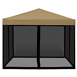 Tappio Mosquito Net with Zipper for Outdoor Camping DIY Canopy Screen Wall Outdoor Mosquito Net for 10 x 10' Patio Gazebo and Tent (Only Mosquito Net Outdoor Tent Not Including)