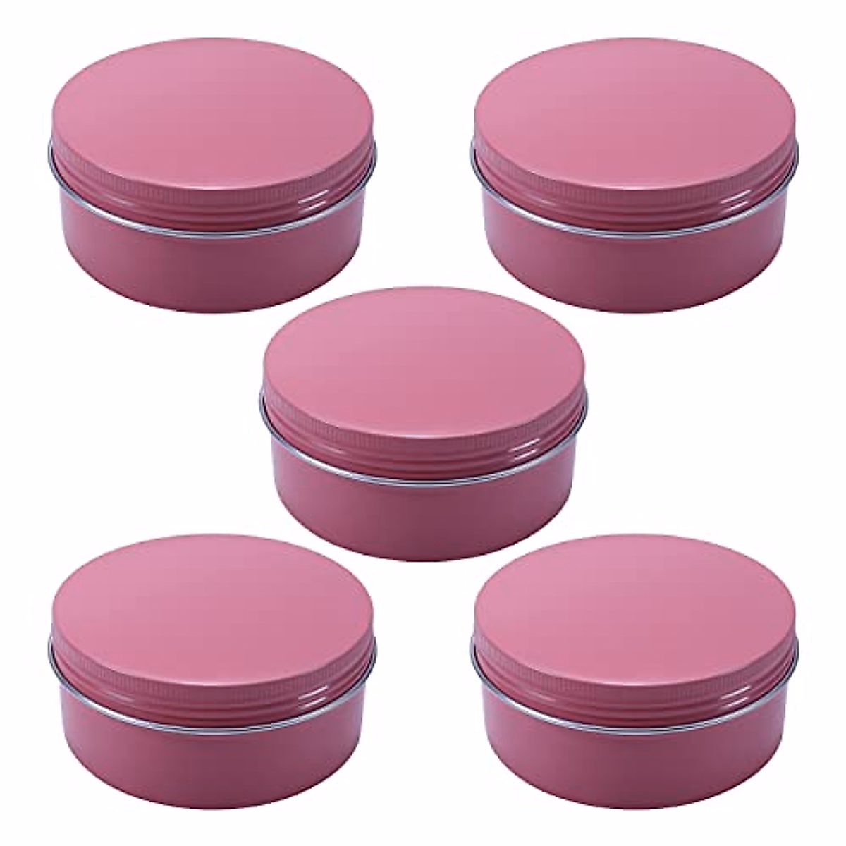 Othmro 12Pcs 5.1oz Metal Round Tins Aluminum Tin Cans Jar Refillable Containers 150ml Tin Cans Tin Bottles Containers with Screw Lid for Salve Spices Lip Balm Tea Candies Silver 83×38mm