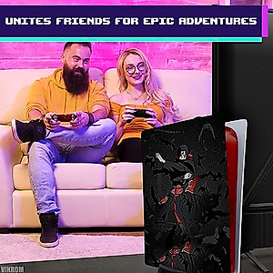 Console Controller Wrap - Black and Red Console PS5 Controller Skin Vinyl Sticker PS5 Console - PS5 Skins and Decals Video Game Console 5 Controller Accessories