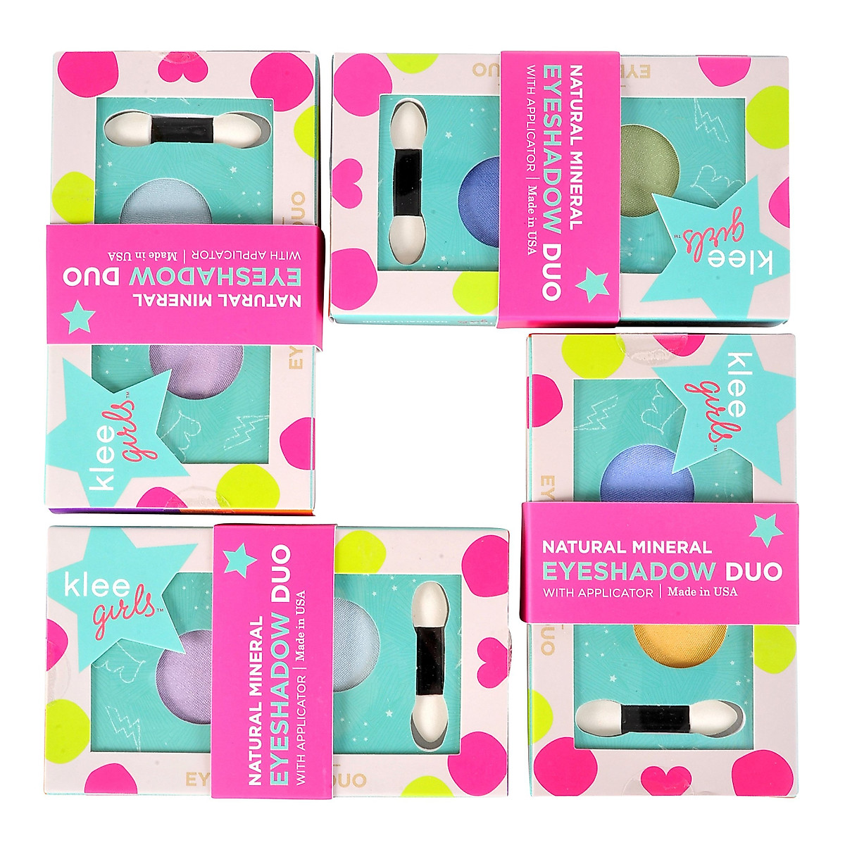 Luna Star Naturals Klee Girls Eyeshadow Duo, Sugar Hill Bloom Sierra/Amble Purple/Pink, 1.3 Ounce,Powder