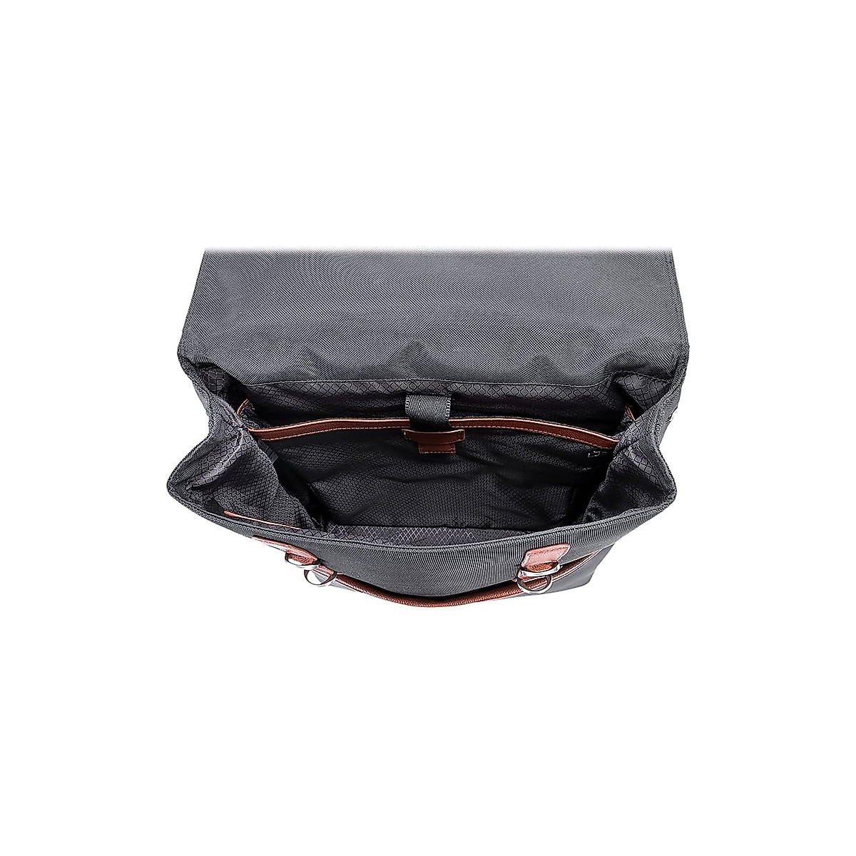 McKleinUSA Element, 1680D Ballistic Nylon with Leather Trim, 17" Nylon, Two-Tone, Flap-Over, Laptop & Tablet Backpack, Black (78475)