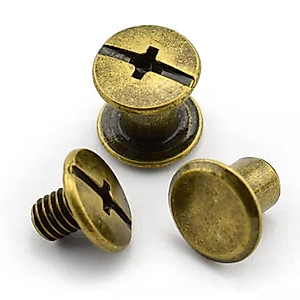 8PCS Small Metal Tape Measure Holder Clip Measuring Tape Belt Holder Occidental Measure Holster with Rivets for Drill Leather Pocket Tool, Bronze