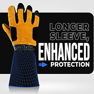 toolant Welding Gloves for Men, Leather Cowhide Mig/Stick Welding Gloves, for Welding, for Grill, for Gardening