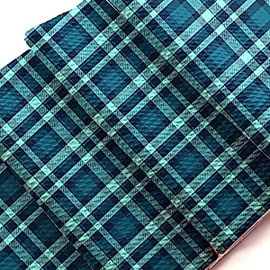 Fall Navy Gold Plaid Liverpool Bullet Fabric Textured Knit Jersey 4 Way Stretch - 6 Inch Strip
