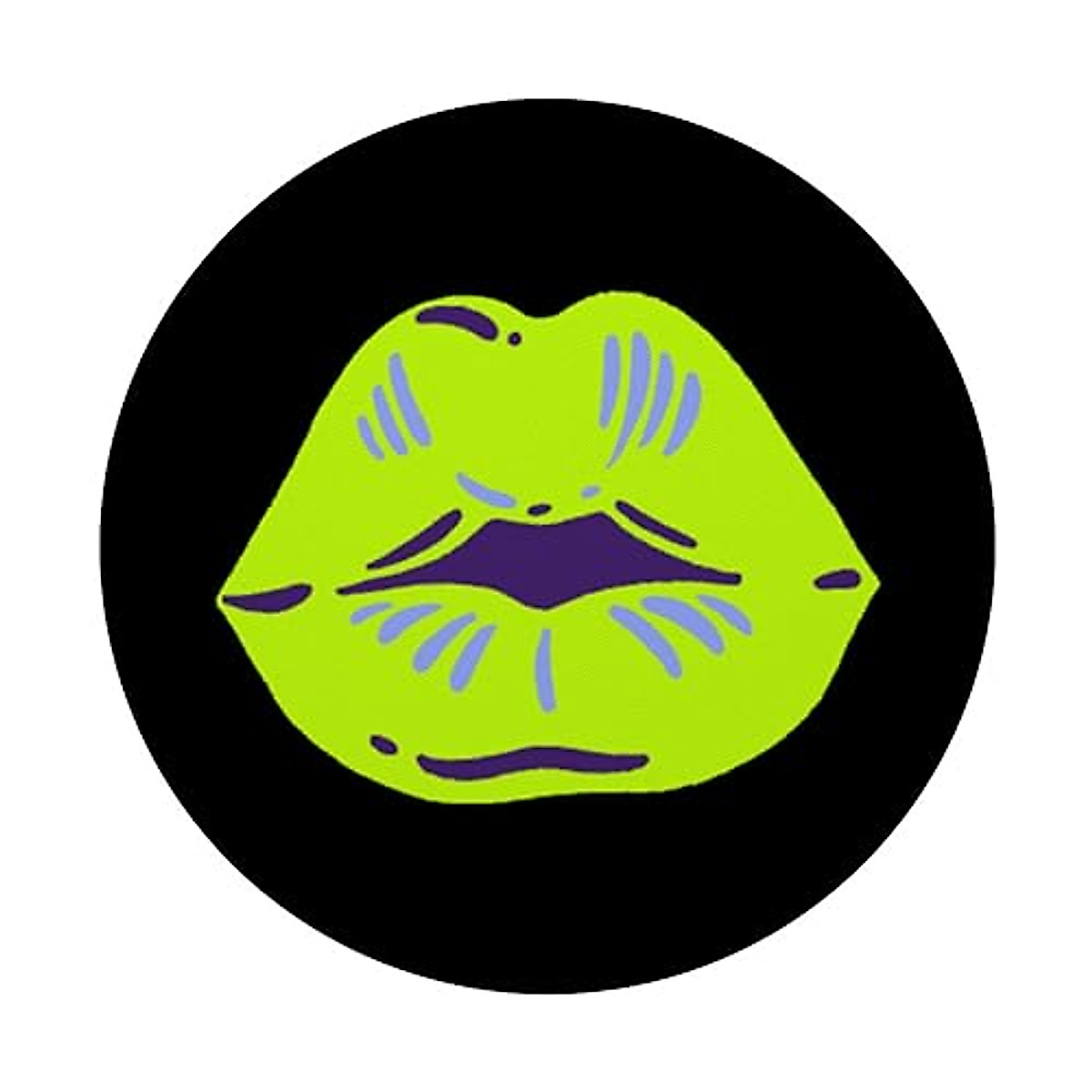 Yellow Green Bright Sexy Lips PopSockets PopGrip: Swappable Grip for Phones & Tablets PopSockets Standard PopGrip