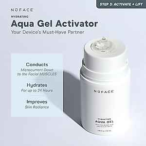 NuFACE Aqua Gel Activator. Extra-Large Lightweight, Hydrating Activator to Conduct Microcurrent, 10 Fl Oz