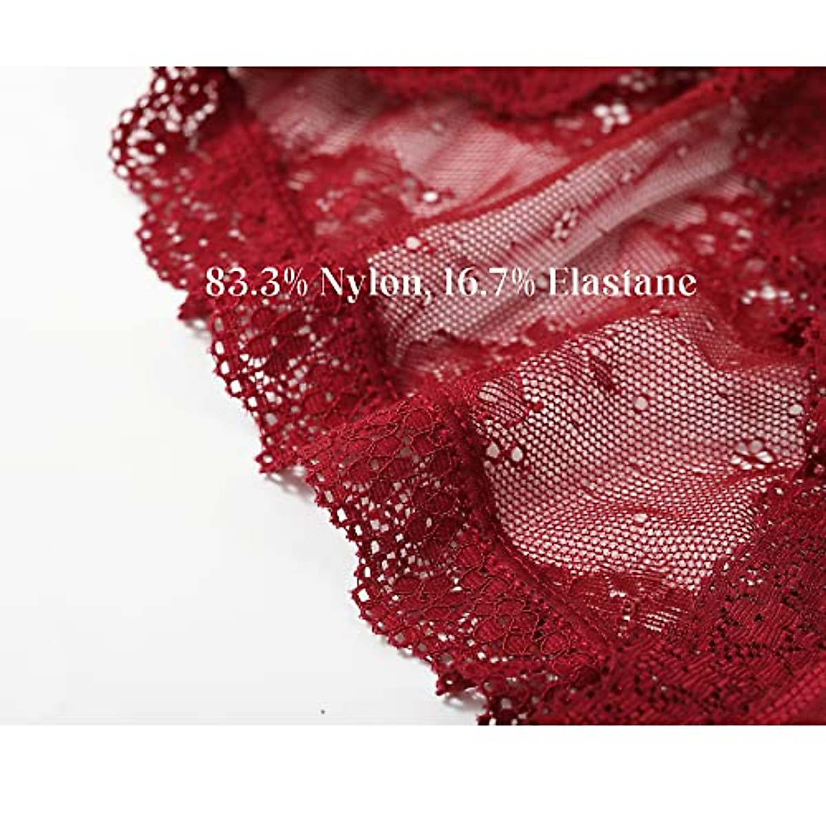 LEVAO Women Lace Underwear Sexy Breathable Hipster Panties Stretch Seamless Bikini Briefs Multipack