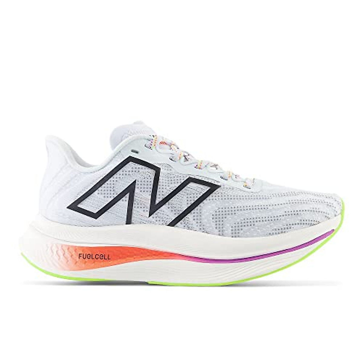 New Balance Women's FuelCell SuperComp Trainer V2 Running Shoe, Ice Blue/Neon Dragonfly, 8