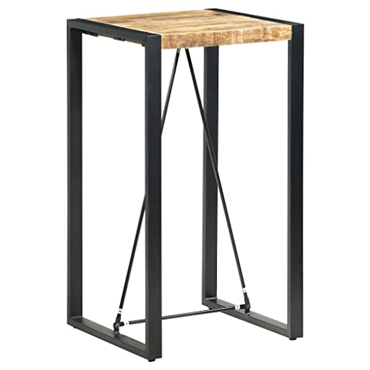 AJSEOYBS Dining Table Mid-Century Vintage Kitchen Table for Person for Dining Room Balcony Cafe Bar,Bar Table 23.6"x23.6"x43.3" Solid Mango Wood