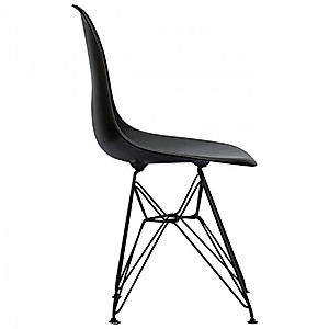 2xHome CH-RayBWR Dining Chair, Black,1 piece