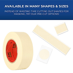 3M 2364 Performance Masking Tape - 0.50 in. x 180 ft. Tan, Rubber Adhesive, Crepe Paper Backing Painters Tape Roll