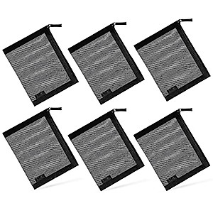 EASYFUN Small Zipper Pouch，6 Pieces Mini Mesh Pouch Coin Purse Portable Cosmetic Case Mesh Storage Bags with Key Kit Small Item Organizer,5 x 4 Inch