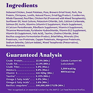 Halo Holistic Indoor Cat Food Dry, Grain Free Cage-free Chicken Recipe for healthy weight support, Complete Digestive Health, Dry Cat Food Bag, Adult Formula, 6-lb Bag