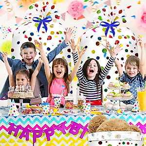 DecorWoo 4 Pack 48"x36" Extra Large Gift Bags with Ribbons, Oversized Jumbo Plastic Gift Wrap Bags for Bikes, Baby Showers, Birthdays, Christmas, Holiday Presents, and Big Gifts