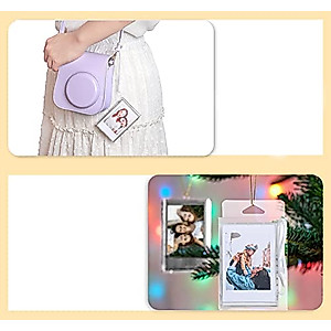 QUEEN3C Mini Photo Holder Storage Case for Fujifilm Instax Mini 11/9/8/7/7+/EVO Instant Camera Film Accessories 3 inch Photo Pouch, Photo Holder Protective Case with Wrist Lanyard. ( 2 pack )