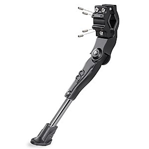 CyclingDeal Bicycle Kickstand for 16" to 20" Kids Bikes, Adjustable Rear Mount Type - Premium Quality Aluminium Alloy with New Clamp Design