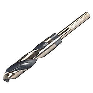 uxcell Reduced Shank Twist Drill Bits 18mm High Speed Steel 4341 with 10mm (3/8") Shank for Stainless Steel Alloy Metal Plastic Wood