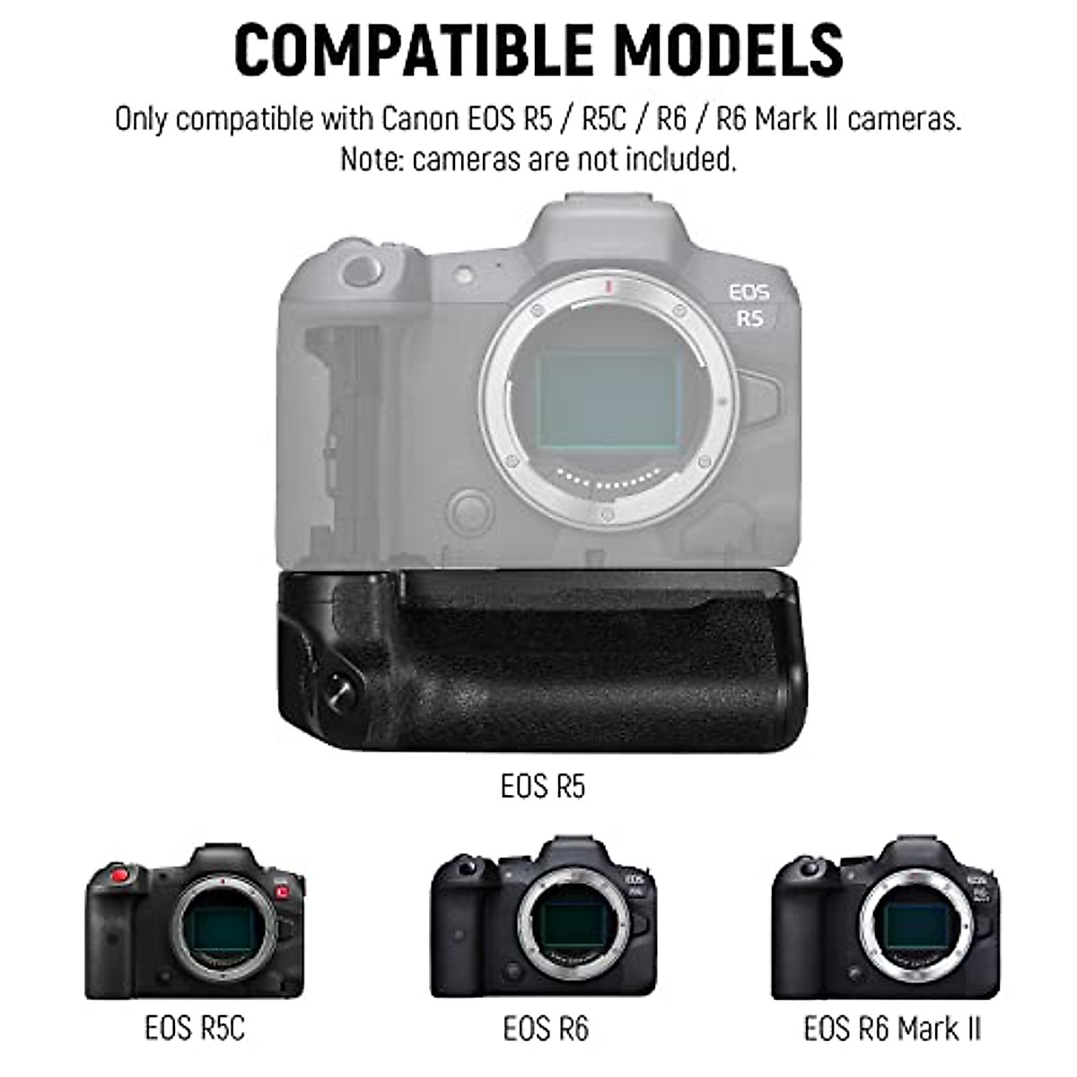 NEEWER Vertical 2.4G Battery Grip Replacement for BG-R10 with 2.4G Remote Control, Compatible with Canon EOS R5 R5C R6 R6 Mark II Mirrorless Cameras Using LP-E6/LP-E6N/LP-E6NH Batteries (BG-R10RC-L)