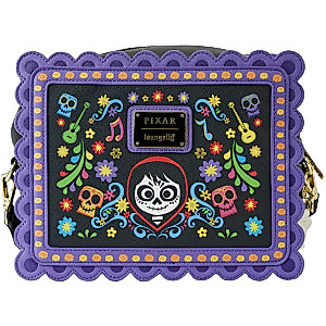 Loungefly Coco Miguel Calavera Floral Skull Crossbody Bag