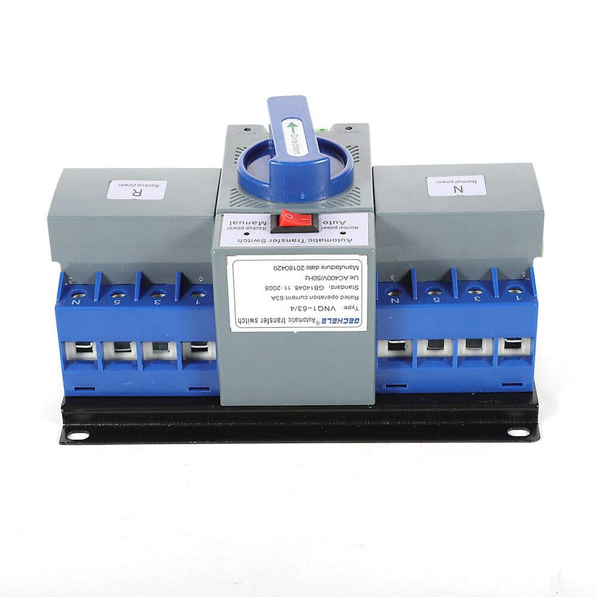 AC110V Mini Dual Power Automatic Transfer Generator Changeover Switch Self Cast Conversion 63A ATS M6 (4P/63A)