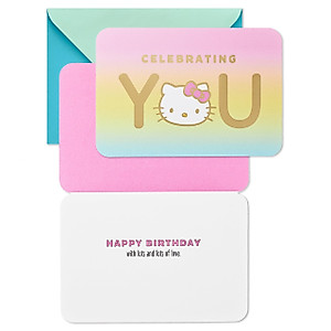 Hallmark Sanrio Hello Kitty Cute Birthday Cards (3 Cards with Envelopes)