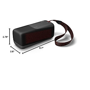 Philips S4807 Outdoors Wireless Bluetooth Speaker with Stereo Pairing and Bluetooth Multipoint Connection, IP67 Waterproof, Gray