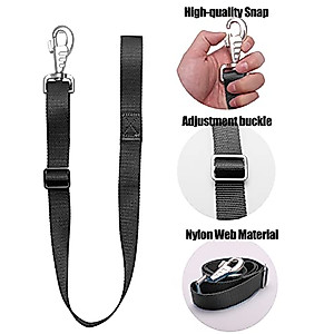 Loaged Adjustable Nylon Bucket Strap （3 Pack）- for Hay Nets, Water Buckets, Hanging Strap,Horse Outdoor Feeders,Heavy Duty Horse Water Feed, 30" (Black)