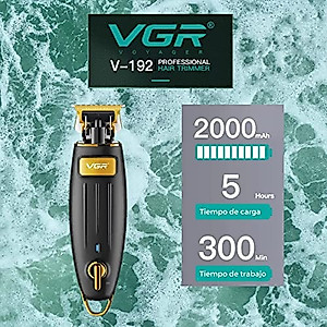 VGR- Hair Clippers for Men- Professional Clippers for Barbers- Hair Cutting Kit- Cordless Hair Clippers- USB Charging- Model V-192