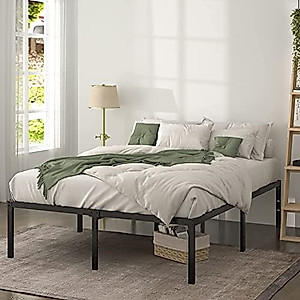 IMUsee Heavy Duty Full Size Platform Bed Frame with 16.5" Large Under Bed Storage Space, Sturdy Metal Frame/ Mattress Foundation/ No Box Spring Needed/ Easy Assembly/Noise-Free