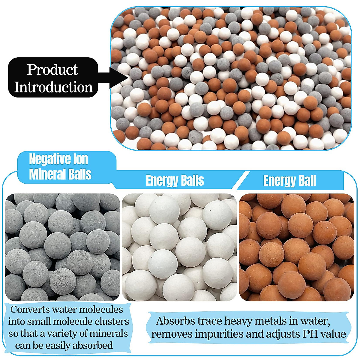 AHSNYLC 200g Shower Head Beads Refills - Mineral Shower Head Replacement,Ionic Shower Head Beads,Beaded Shower Head Filter for Filtered Shower Head